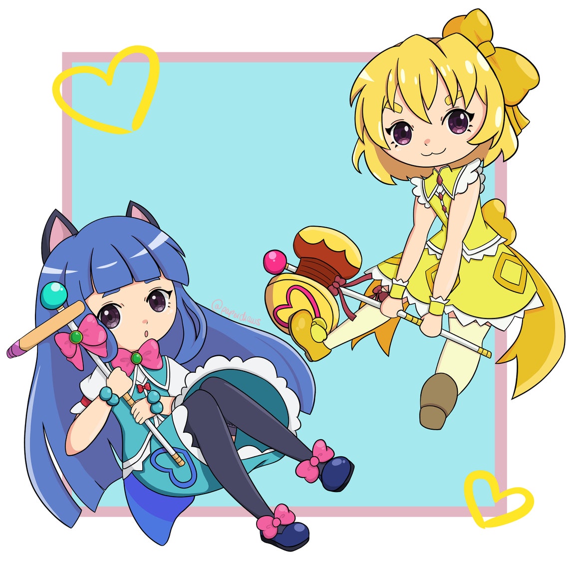 Satoko & Rika Magical Girl Sticker Higurashi No Naku Koro Ni - Etsy