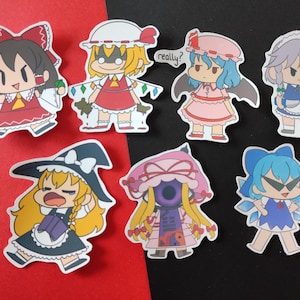 Touhou Project Meme Stickers (reimu, Sakuya, Flandre, Remilia, Cirno ...