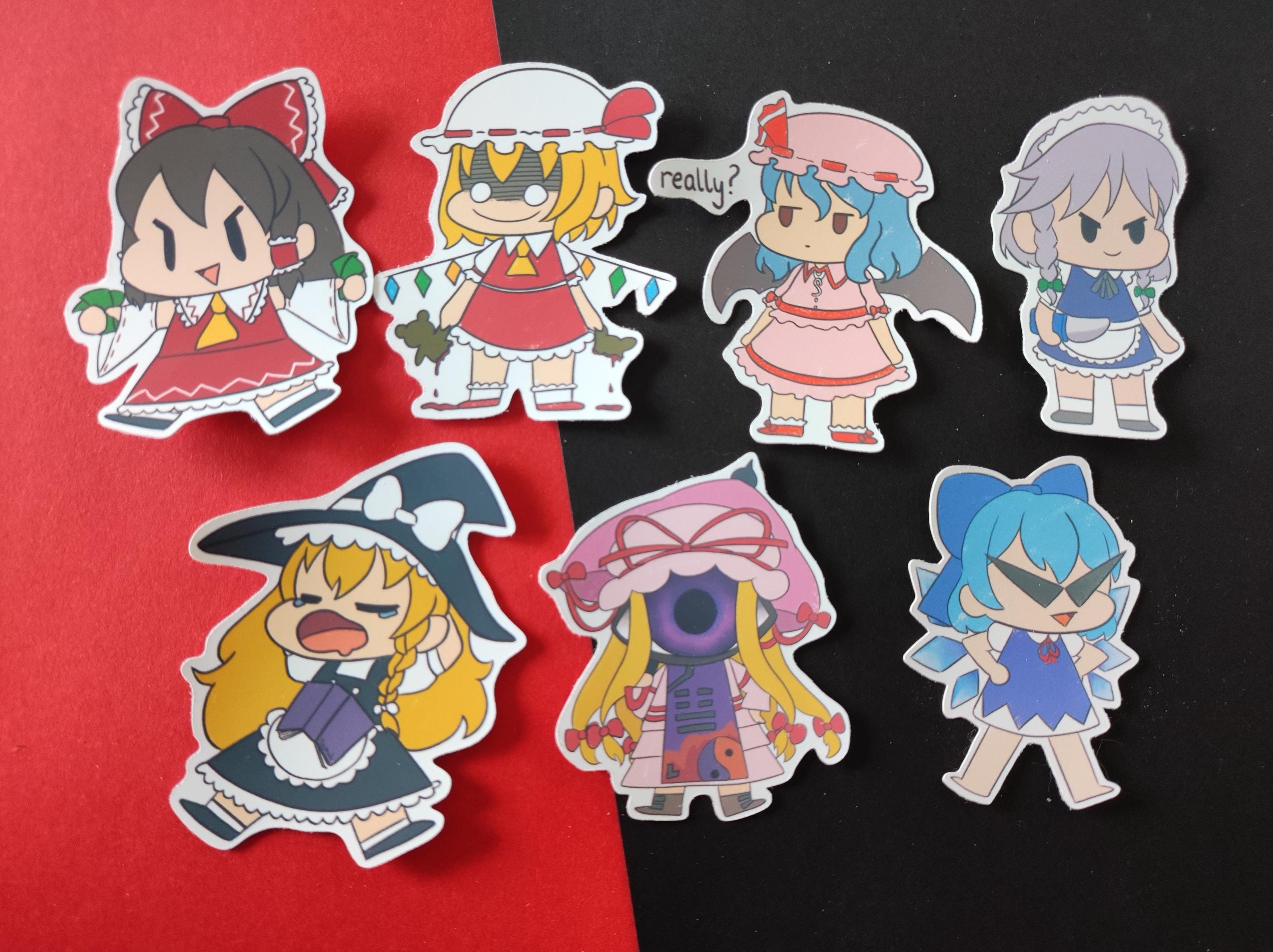 Touhou Project Meme Stickers (reimu, Sakuya, Flandre, Remilia, Cirno ...