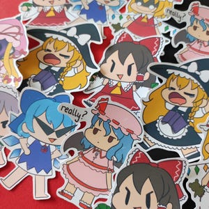 Touhou Project Meme Stickers (reimu, Sakuya, Flandre, Remilia, Cirno ...