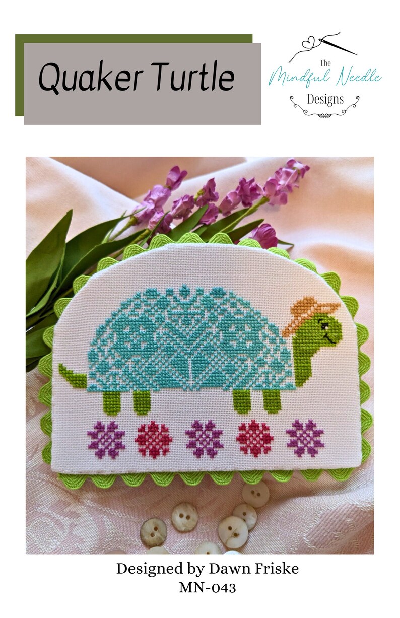 Quaker Turtle PDF Cross Stitch Chart - Etsy