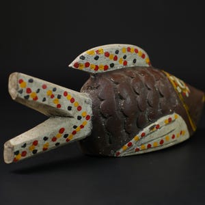 African Bozo Fish Puppet Statue Wood Handmade Primitive Collectibles ...