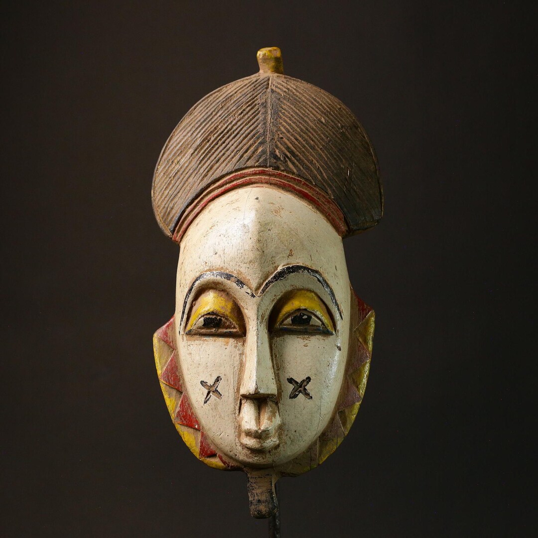African Vintage Tribal Face Mask Handcrafted Wooden Wall Hanging Art ...