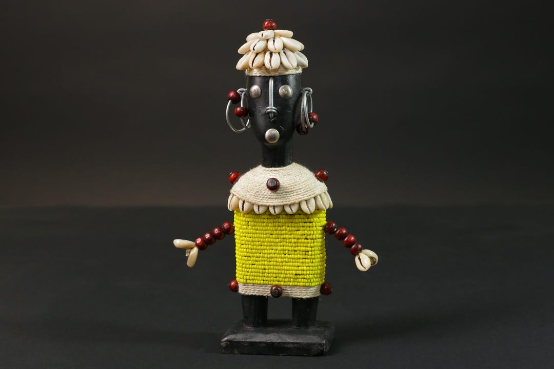 African Statue | Wooden Zulu Doll | Vintage Home Décor | Unique Tribal ...