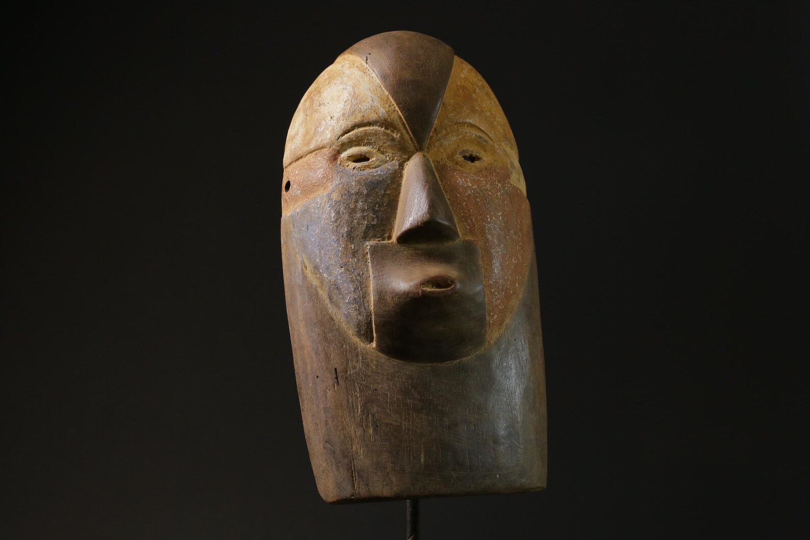 Lega Bwami Mask: African Tribal Art, Hardwood Sculpture, Patina Finish ...
