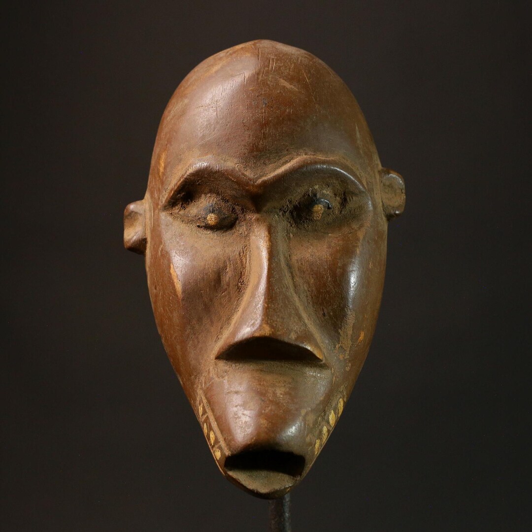 African Vintage Hand Carved Dan Mask Unique Tribal Decor From Congo ...