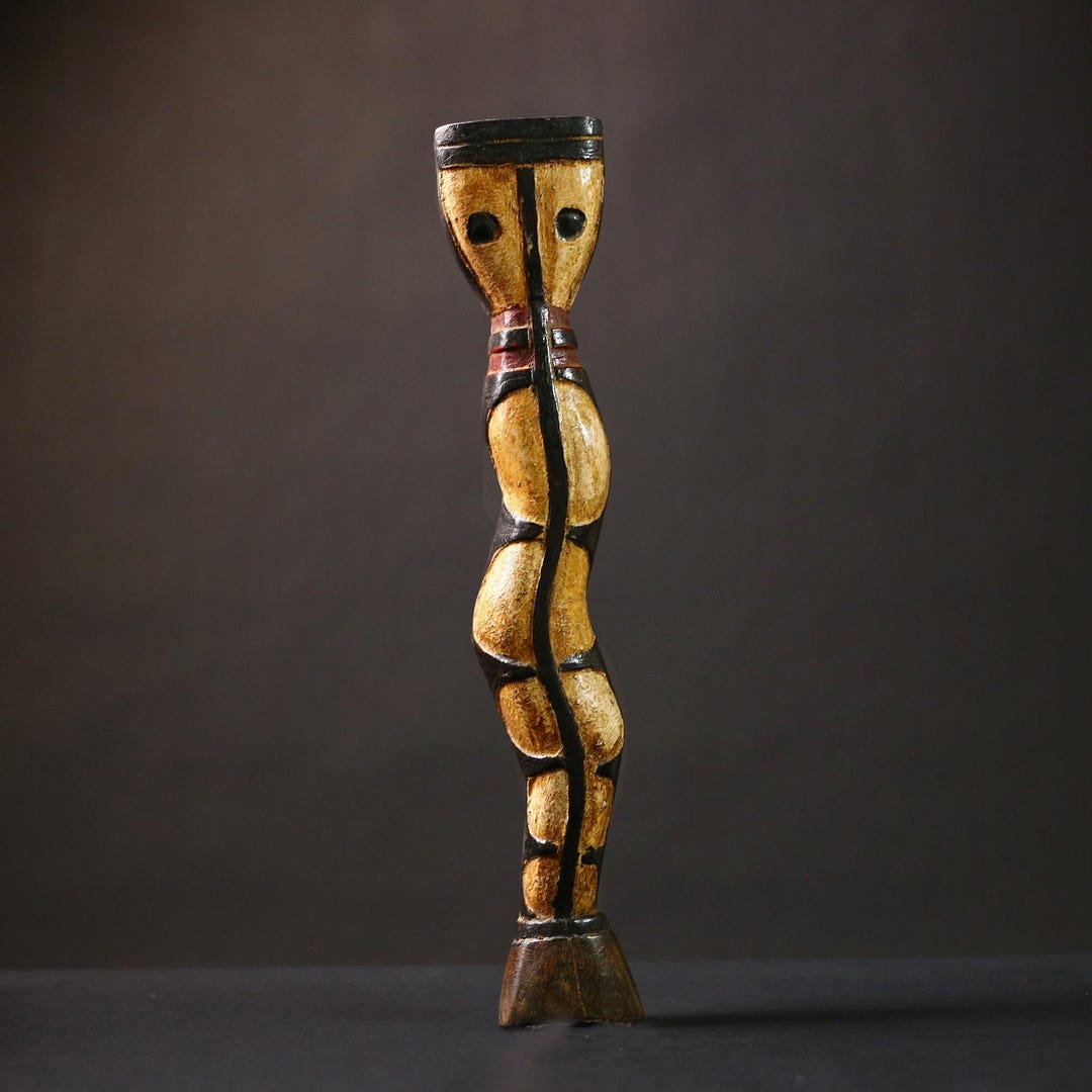 African Authentic Baga Snake Sculpture Mask Unique Ethnic Collectible ...