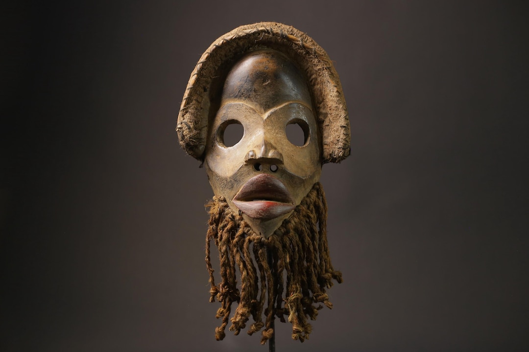 African Dan Mask for Wall Wooden Tribal Mask Wall Hanging Traditional ...
