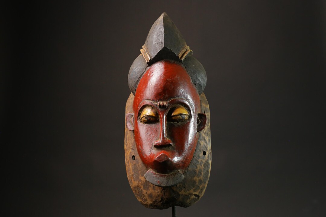 African Wood Mask Antiques Tribal Hand Mask Face Hand Wooden Guro Masks ...