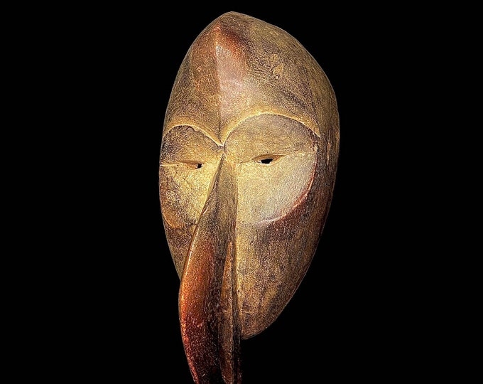 African Mask as Tribal Mask Handmade Masks Antiques Wooden Mid-century ...
