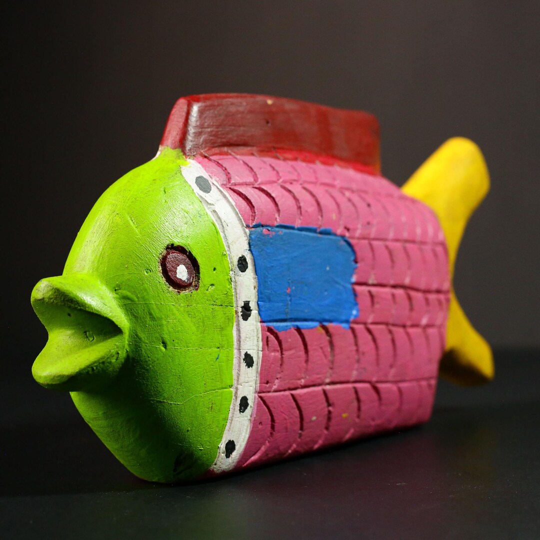 Hand Carved Bozo Fish Mask: African Tribal Wall Hanging-g1739 - Etsy