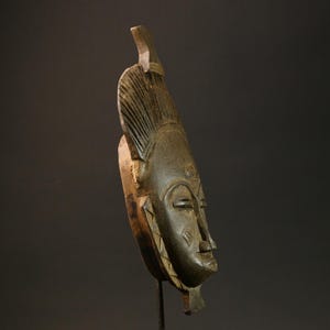 African Art Home Decor Carved Wooden Baule Mask Wall Hanging Decor ...