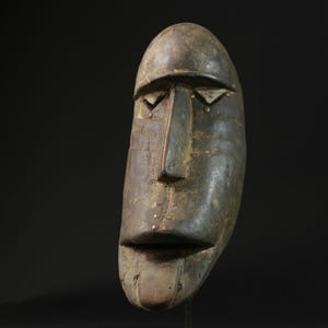 African Mask Wood Tribal Masks Wall Mask Vintage Hanging Mask Dan Tribe ...