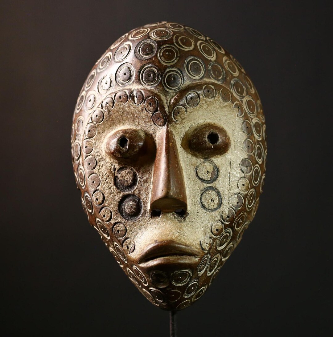 African Bwami Mask: Wood Tribal Art Sculpture, Congo Decor-g3934 - Etsy