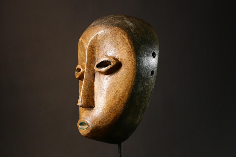 African Wood Mask Wall Decor Hand Carved Tribal Face Sculpture-g3393 - Etsy