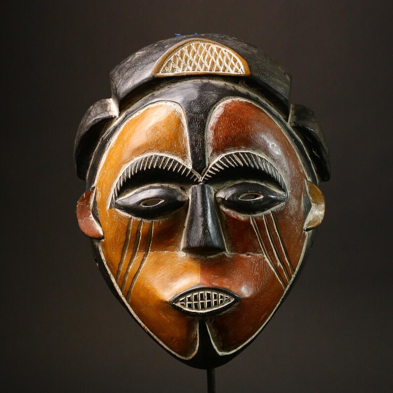 Vintage African Tribal Mask Hand Painted Wall Hanging Decor-g1610 - Etsy