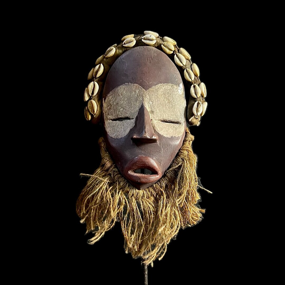 African Tribal Wooden African Dan Tribe Mask Cowrie Shells-g1186 - Etsy