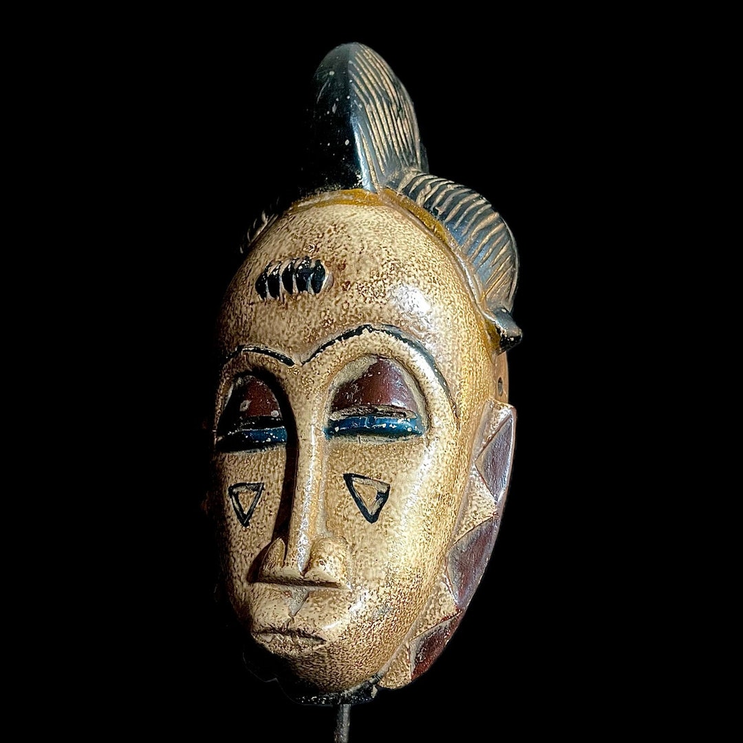 African Mask Baule Antique African Mask African Wooden Mask Wall ...