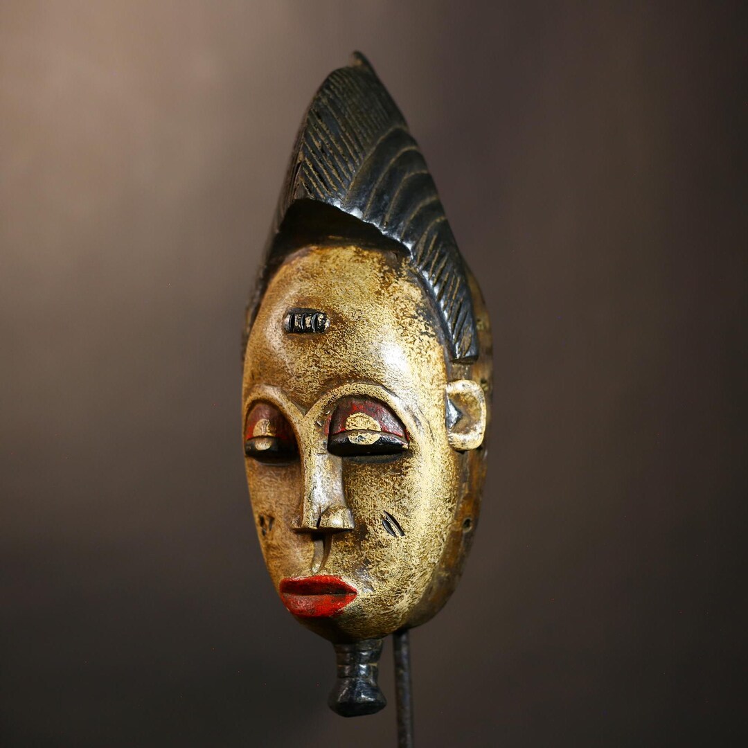 Hand Carved African Baule Mask Wall Décor | Unique Guro Art Masks ...