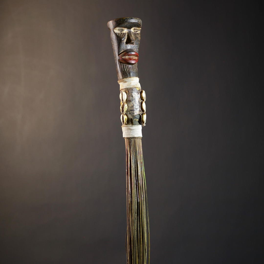 African Handwoven Fly Whisk: Cultural Home Decor Art-g4773 - Etsy