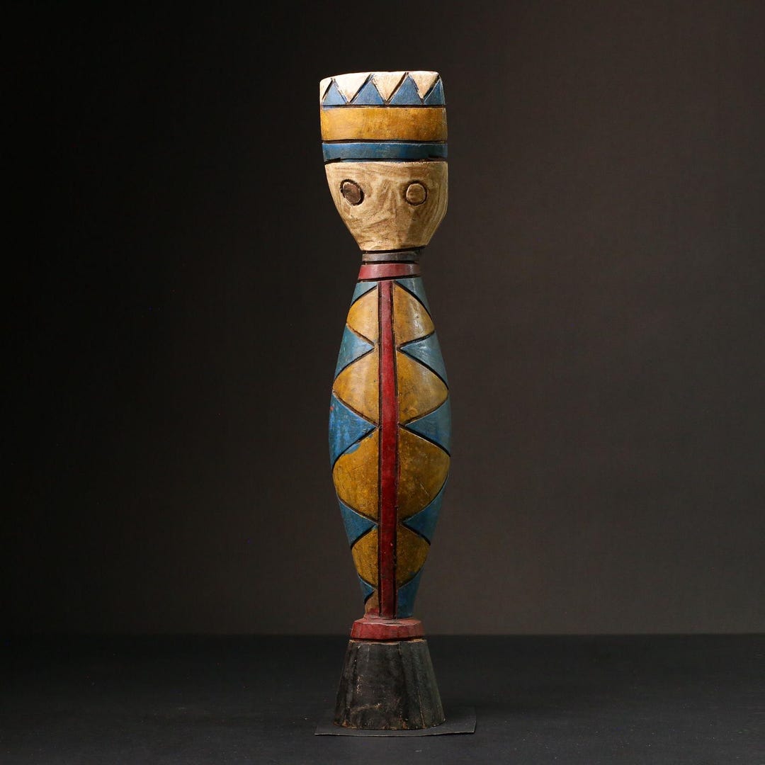 African Bobo Mask Vintage Tribal Art | Snake Motif Wall Decor | Unique ...