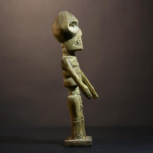 Hand-carved Tiv Tribal Skeleton: African Wood Sculpture, Vintage Patina ...