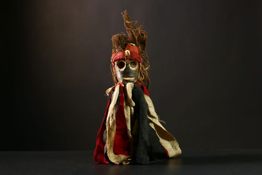 African Nkondi Voodoo Statue Vintage Tribal Collectible Sculpture Home ...