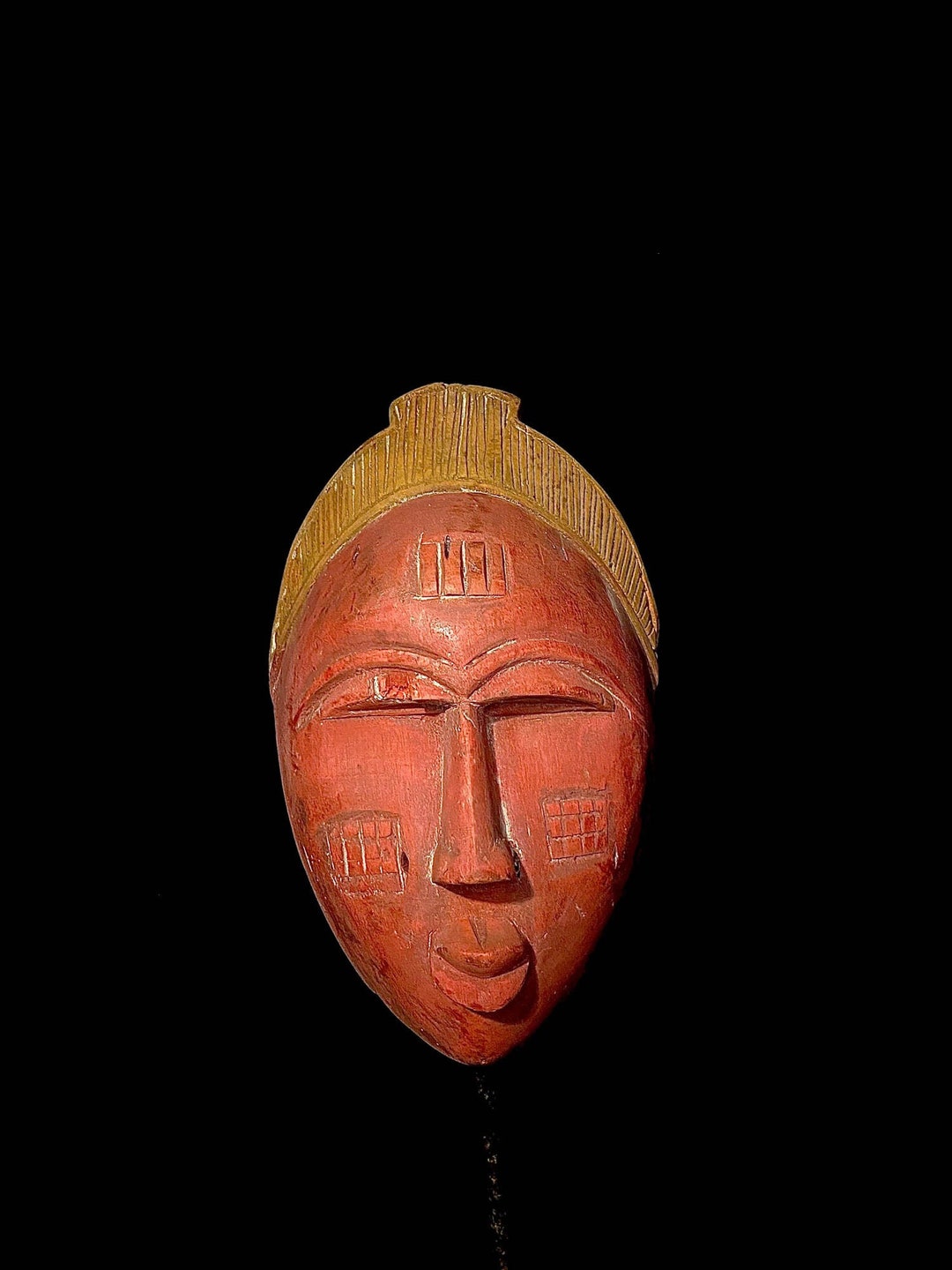 African Mask Tribal Face Mask Wood Hand Carved Wall Hanging - Etsy