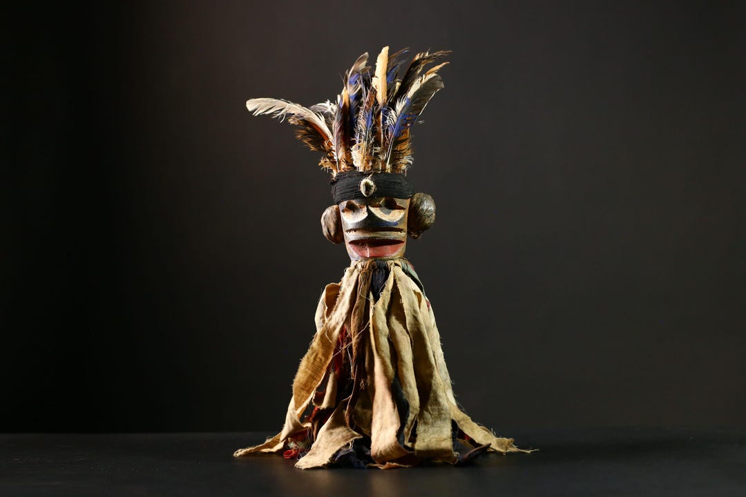 Africa Nkondi Nkisi Statue Unique Tribal Sculpture Vintage Voodoo Doll ...