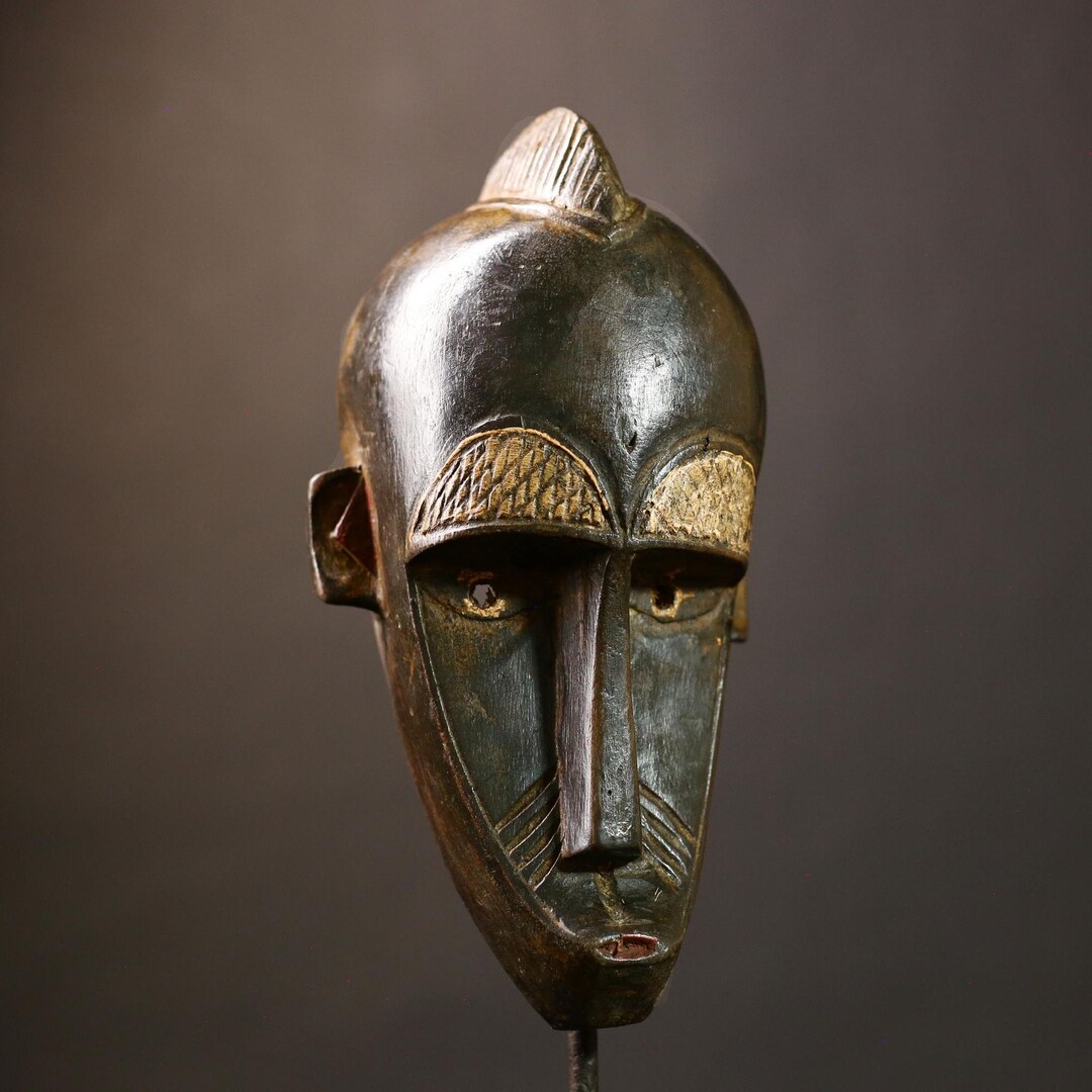 African Vintage Mask | Fang Tribe Art | Gabon Wood Decor | Traditional ...