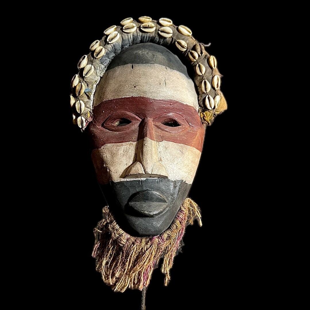 African Mask Antique Wall Hanging Vintage Masks Tribal One Piece Dan ...