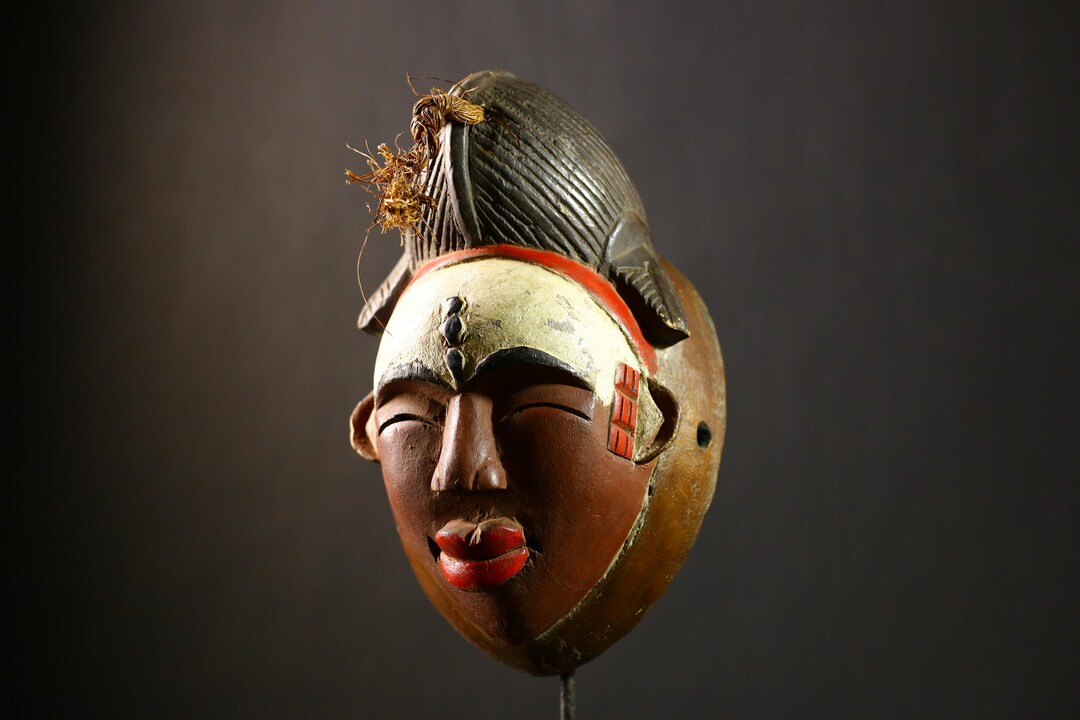 African Antique Puno Tribal Mask | Authentic Handcarved | Wooden Wall ...