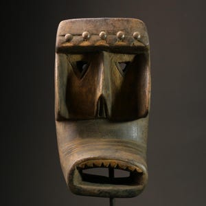 African Wood Mask Antiques Wooden Tribal Dan Kran Also Dan Ngere or Dan ...