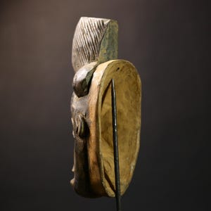 Baule Tribal Mask: Handcarved African Wood Sculpture-g1780 - Etsy