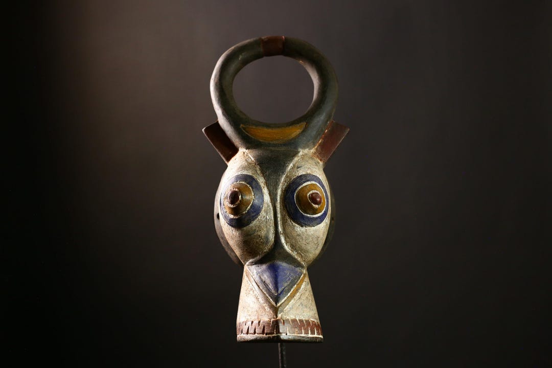 African Bobo Bush Cow Mask, Hand-carved Wooden Art, Unique Burkina Faso ...