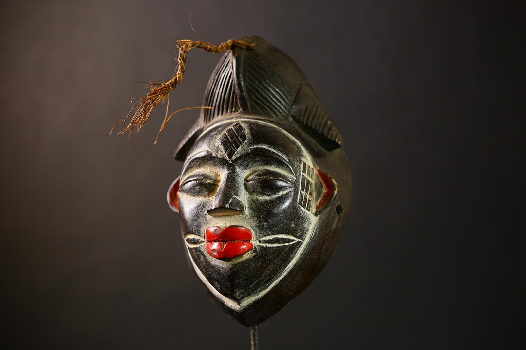 Unique African Punu Ceremonial Mask | Handcrafted Wooden Wall Art ...