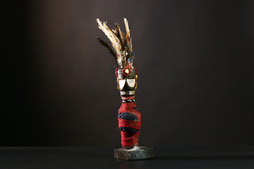 African Vintage Nkisi Nkondi Statue - African Collectible Voodoo Doll ...