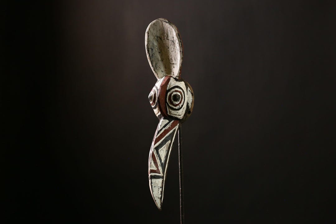 Authentic African Bobo Bird Mask - Vintage Tribal Wall Art Sculpture ...