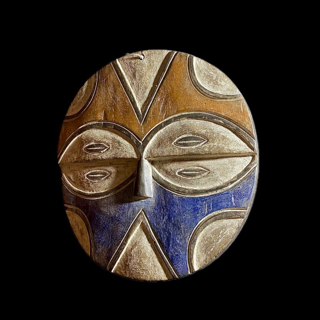 Tribal Mask Handmade African Masks Wall Hanging Primitive Art Teke Mask ...