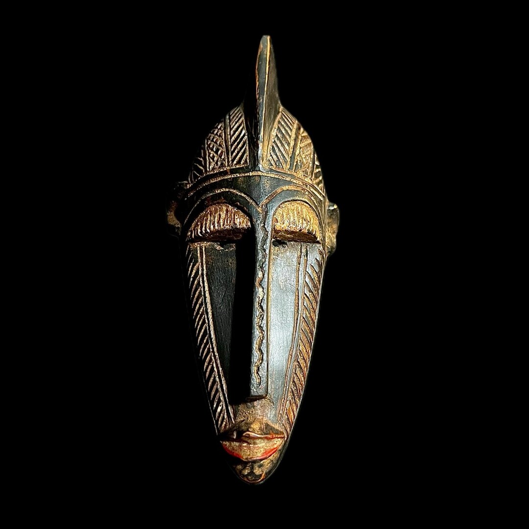 African Mask Antique Wall Hanging Vintage Masks Tribal One Piece Dan ...