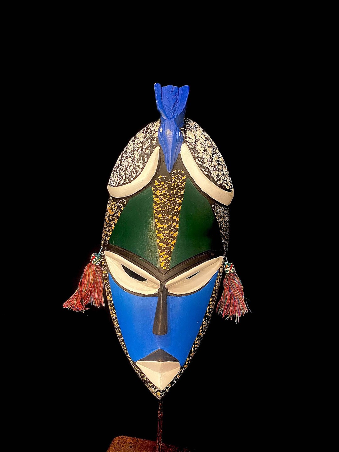 African Mask Traditional Vintage Art Tribal One Piece Home Décor Mask ...