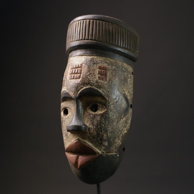 Authentic Bwami Mask: African Tribal Art Wooden Sculpture, Wall Decor ...
