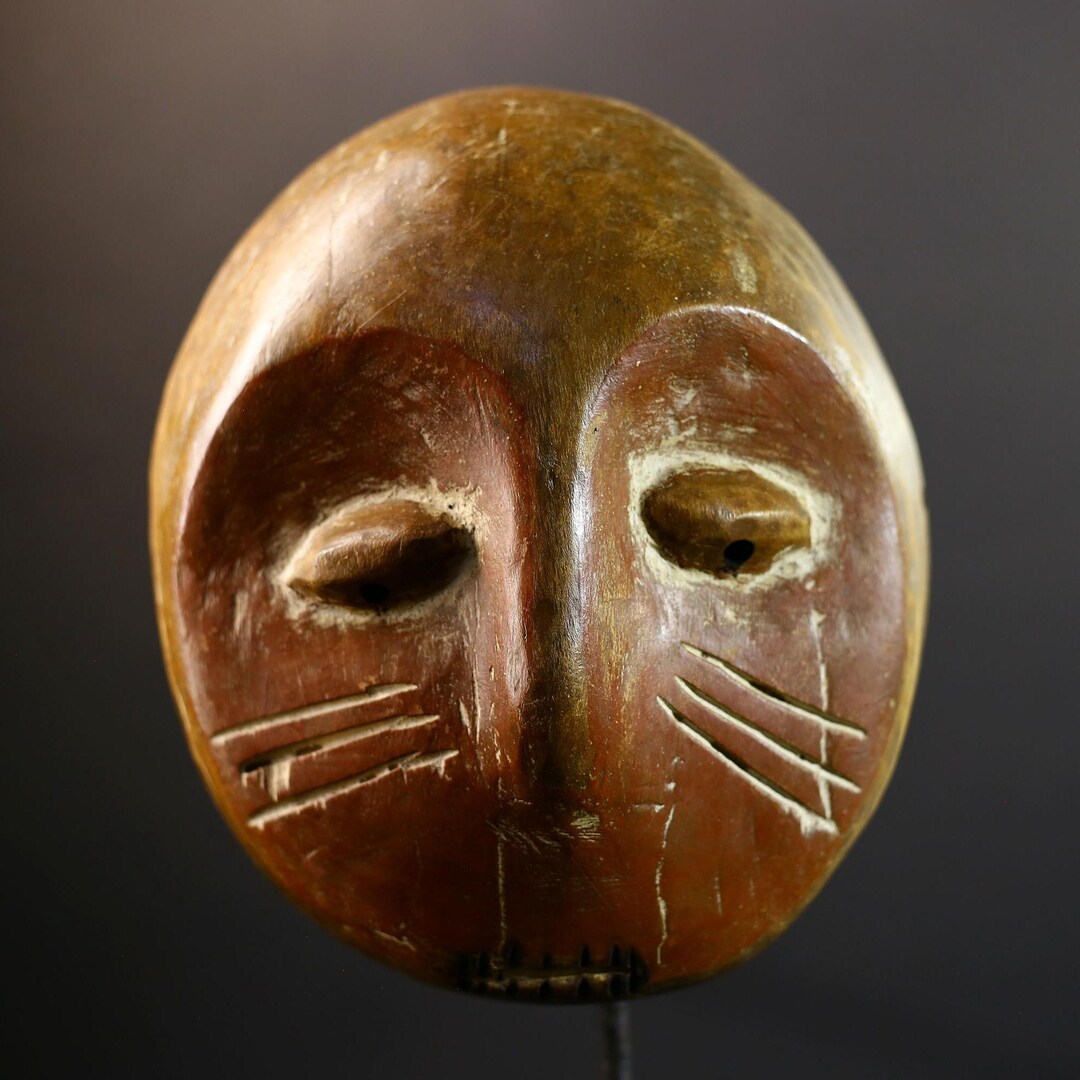 Authentic Lega Initiation Mask | Oval African Tribal Mask From Congo ...