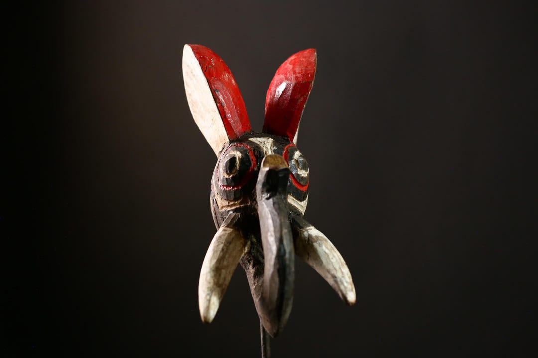 African Tribal Wood Mask Bobo Style Elephant Burkina Faso Masks for ...