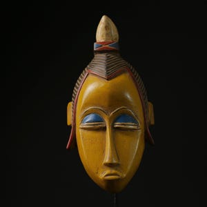 African Mask From the Guru Tribe Art Vintage Baule Mask Wall Tribal ...
