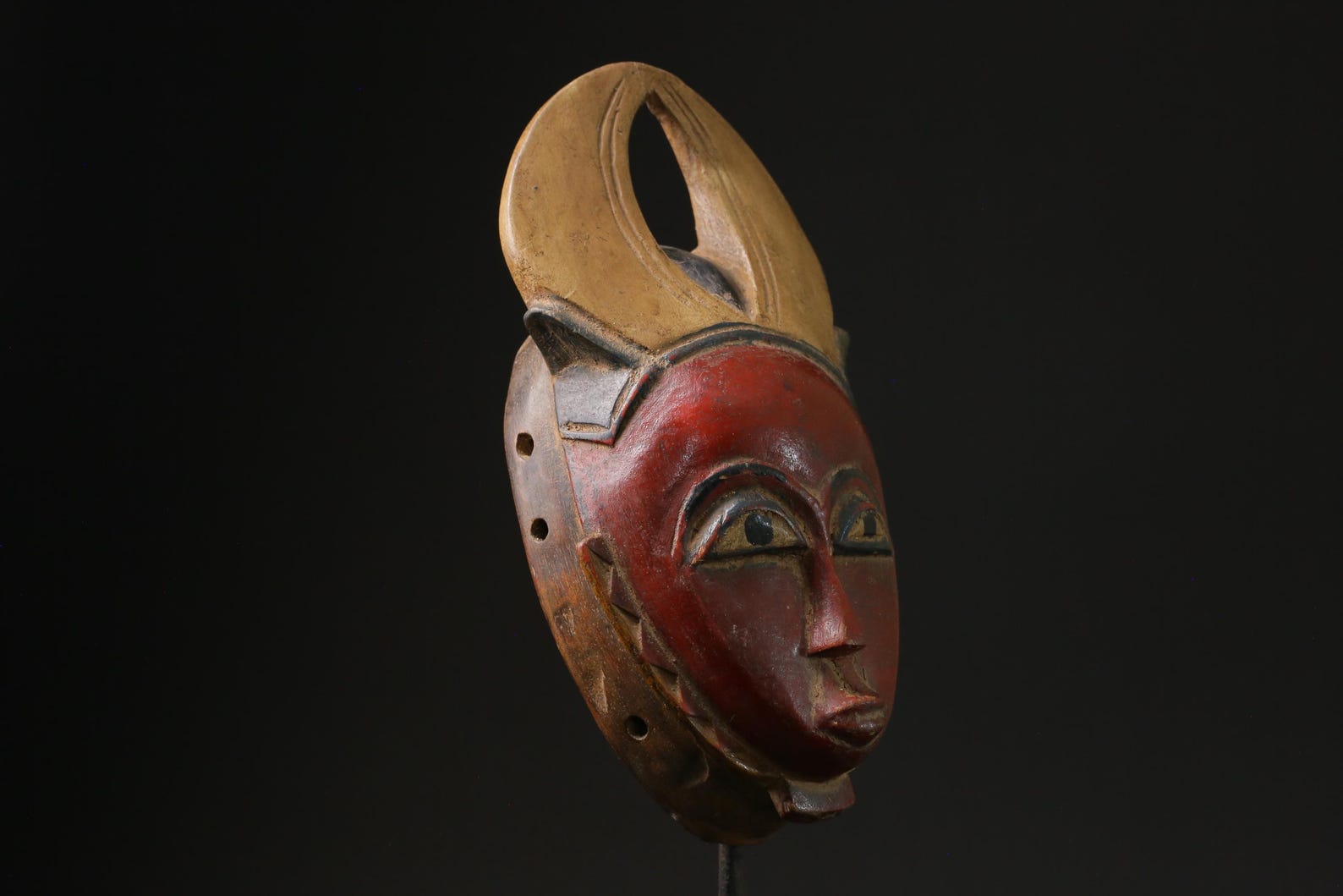 African Punu Mask: Hand Carved Tribal Wall Art Sculpture-8465 - Etsy