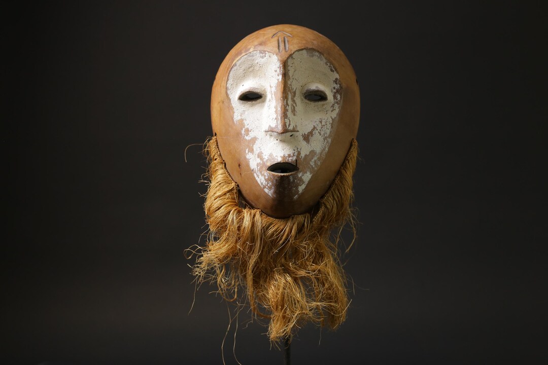 African Wood Mask Antiques Lega Mask Carved Wood Tribal Masks for Wall ...