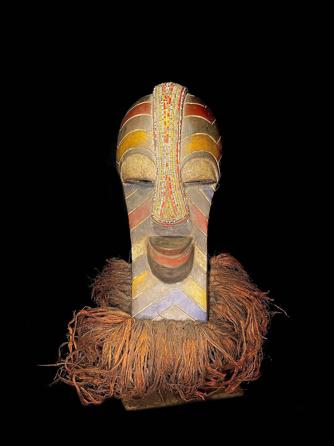 African Mask Traditional Vintage Art Tribal One Piece Home Décor Tribal ...