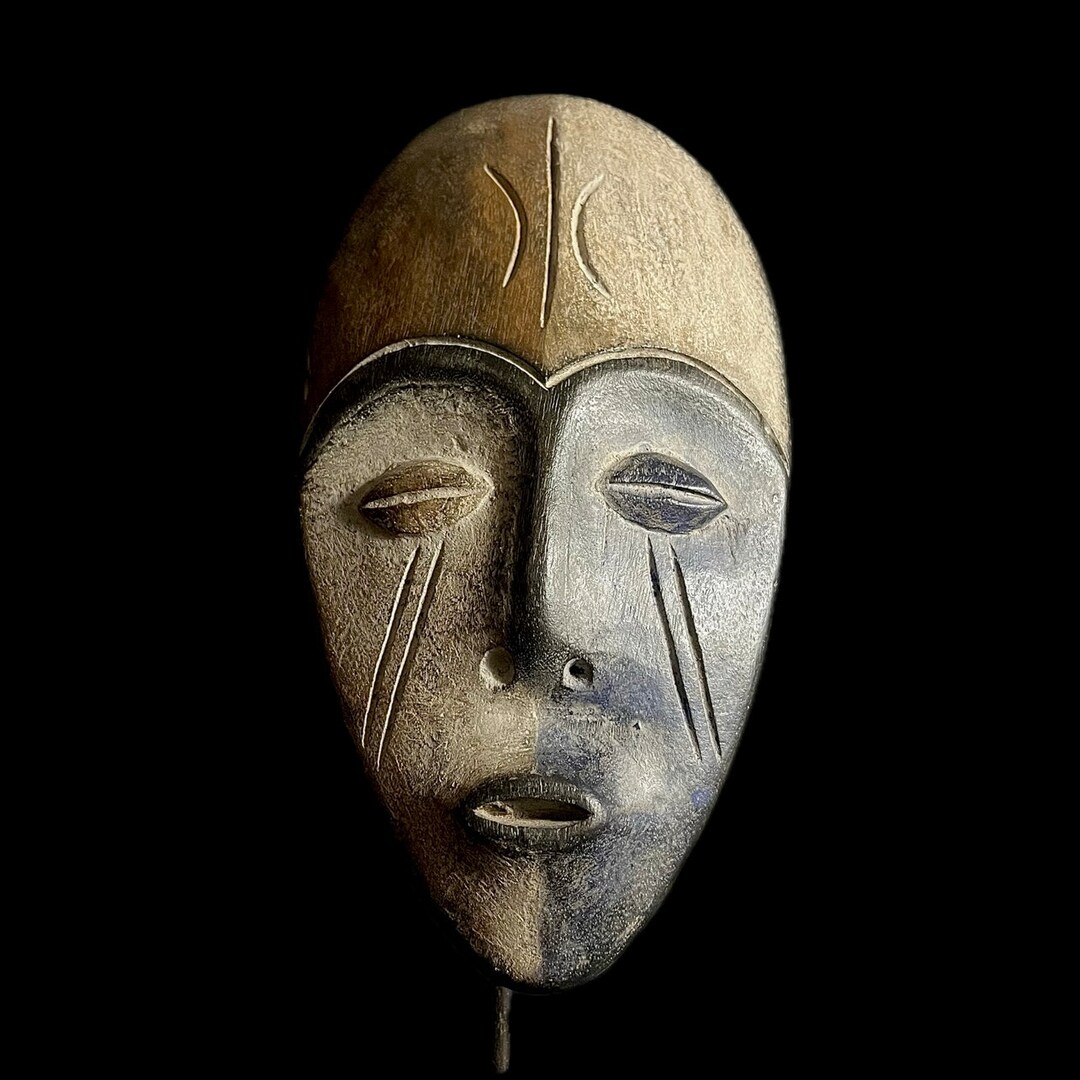 African Mask Nigerian Igbo Wood Carved Spirit Mask Vintage Wall Hanging ...