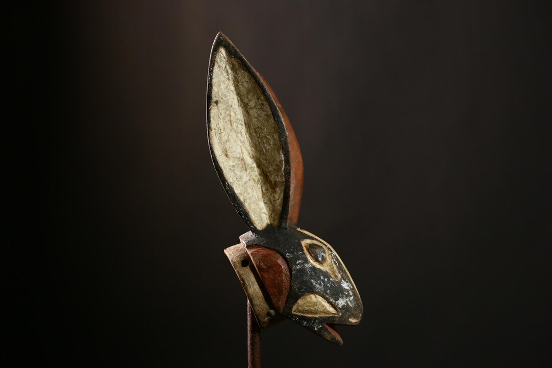 African Bobo Rabbit Masks Tribal Decorative Wall Hanging From Burkina ...